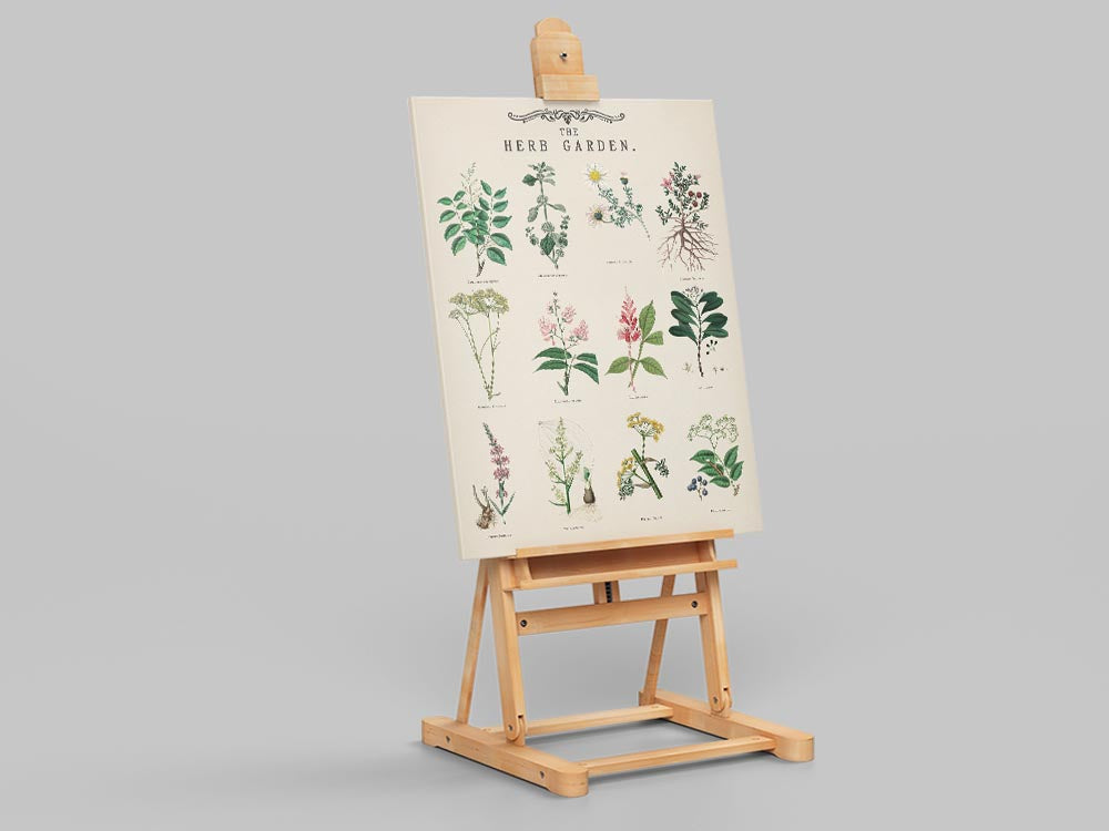 Vintage Herb Garden Botanical Education Poster Wall Art Print – Ioaao