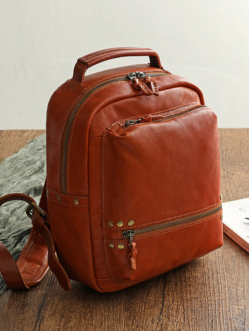 Cowhide Wash Water Wax Polishing Backpack – Ioaao